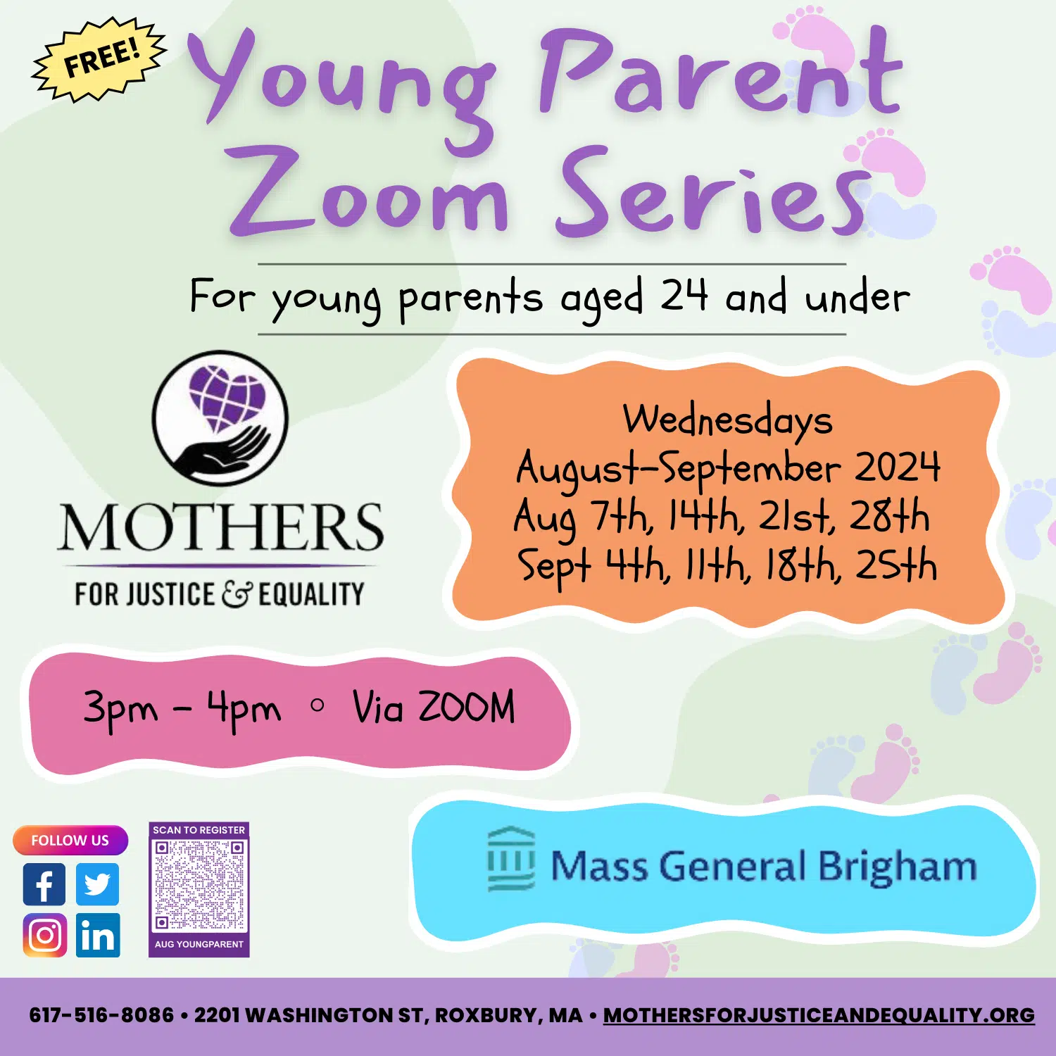 Young Parent Zoom Series – Zoom | Mothers for Justice & Equality