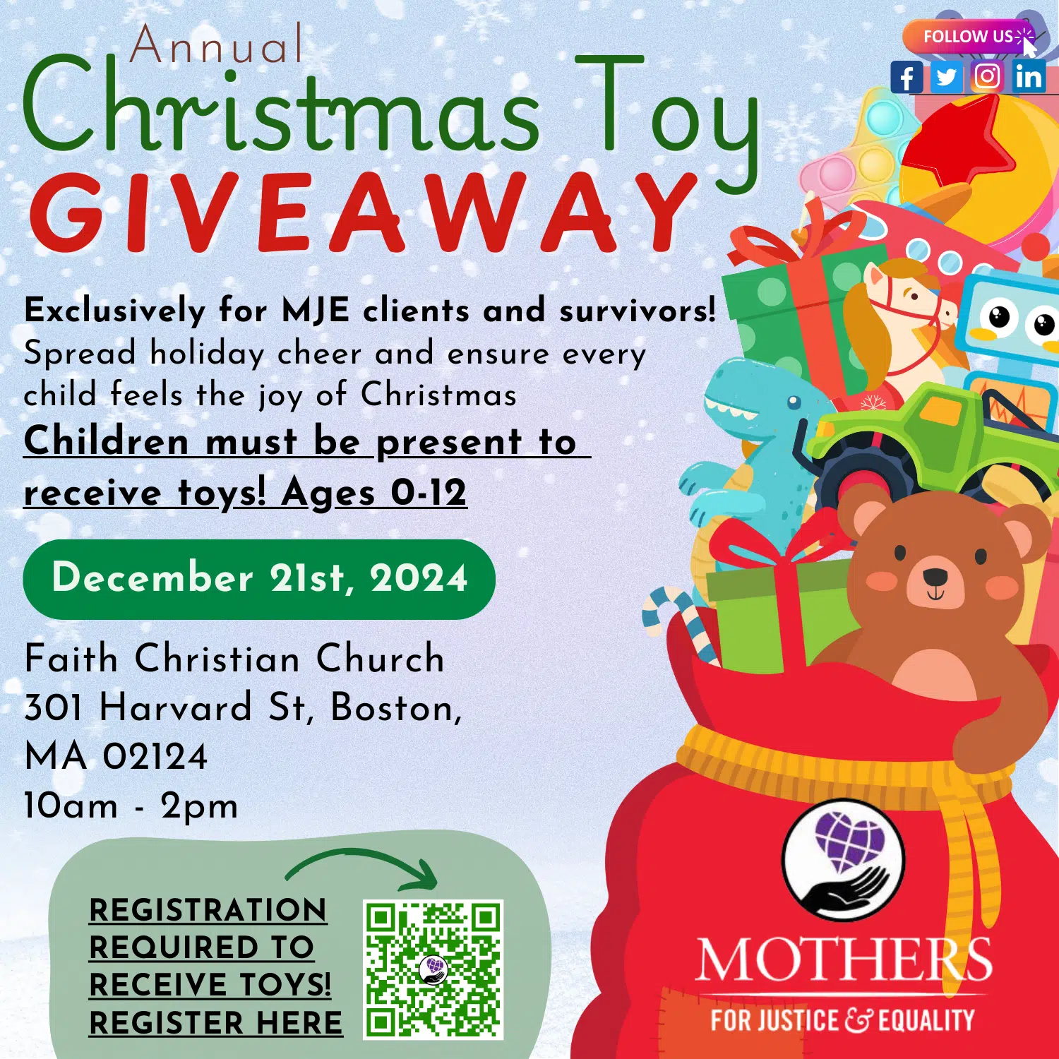 🎁 Christmas Toy Giveaway – Faith Christian Church | Mothers for Justice ...